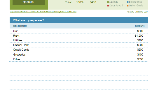 Simple Budget Excel Template Free Download Resourceful Dev