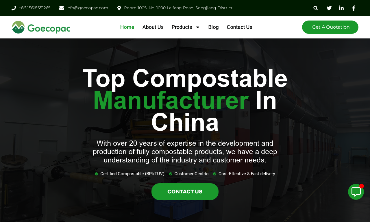 Goecopac Compostable Manufacturing Company In China: E-commerce Website - Resourceful Dev